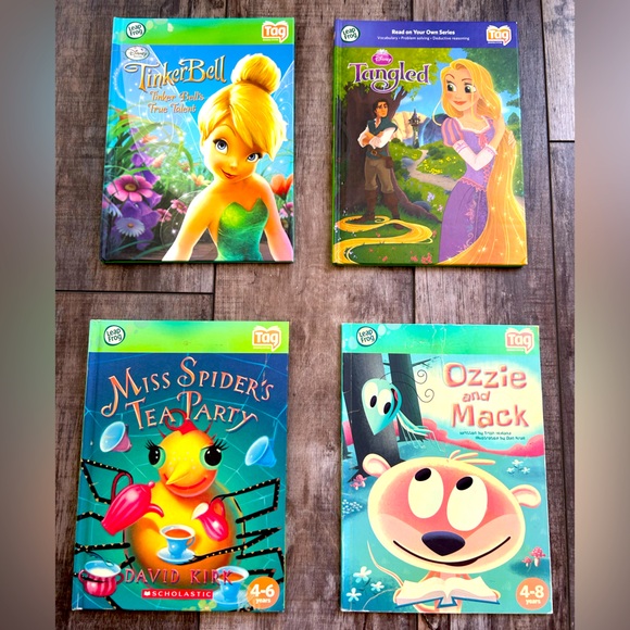 Leap Frog/tag | Other | Set Of 4 Bookstinkerbell Tangled Miss Spiders ...